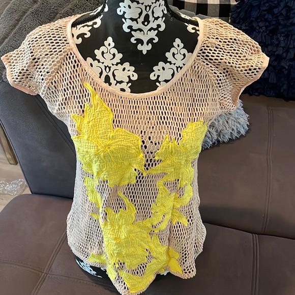 Buffalo David Bitton | Tops | Buffalo David Bitton Beige See Through ...